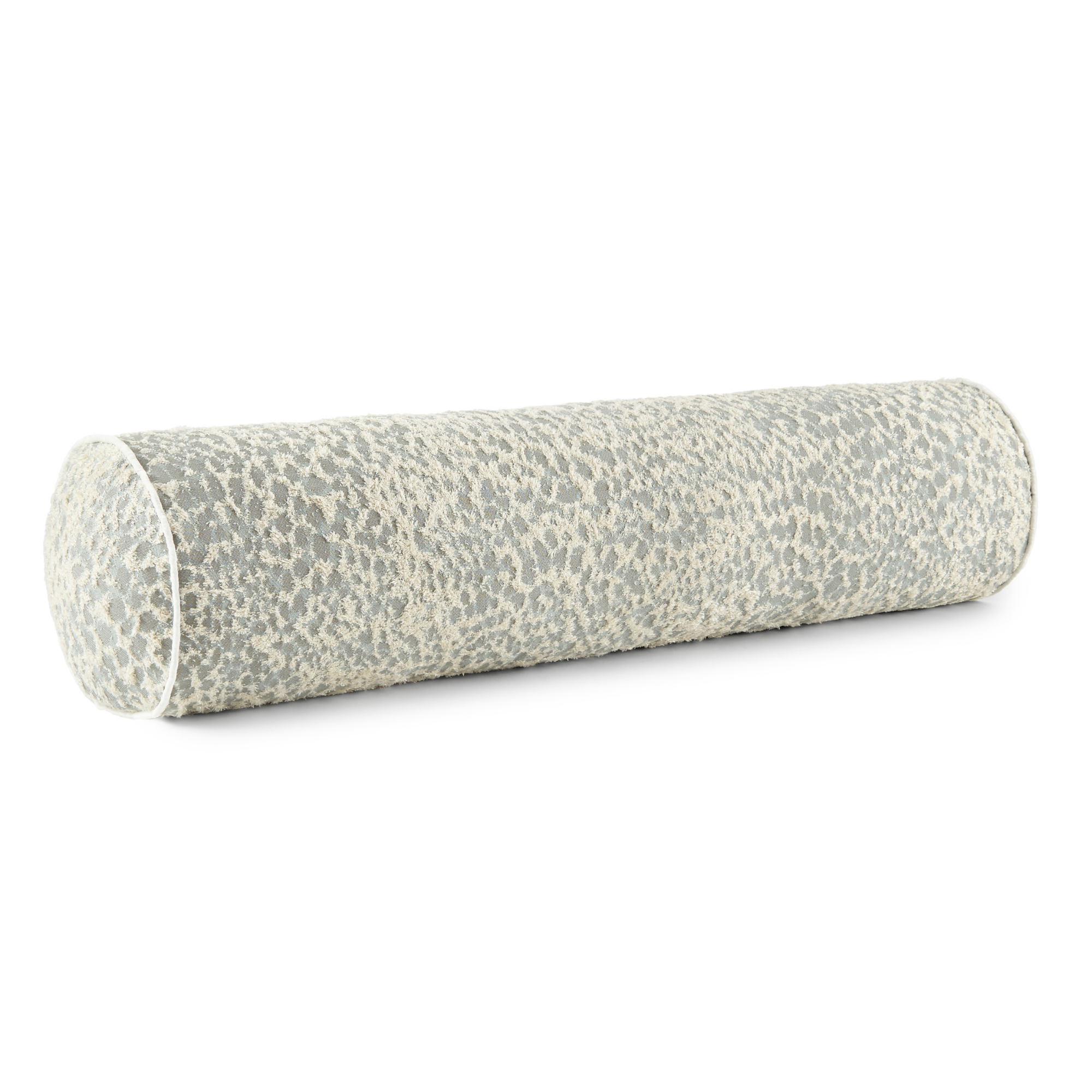 Asset Porcelain Jacquard Chenille Medium Bolster with Matte Ivory ...
