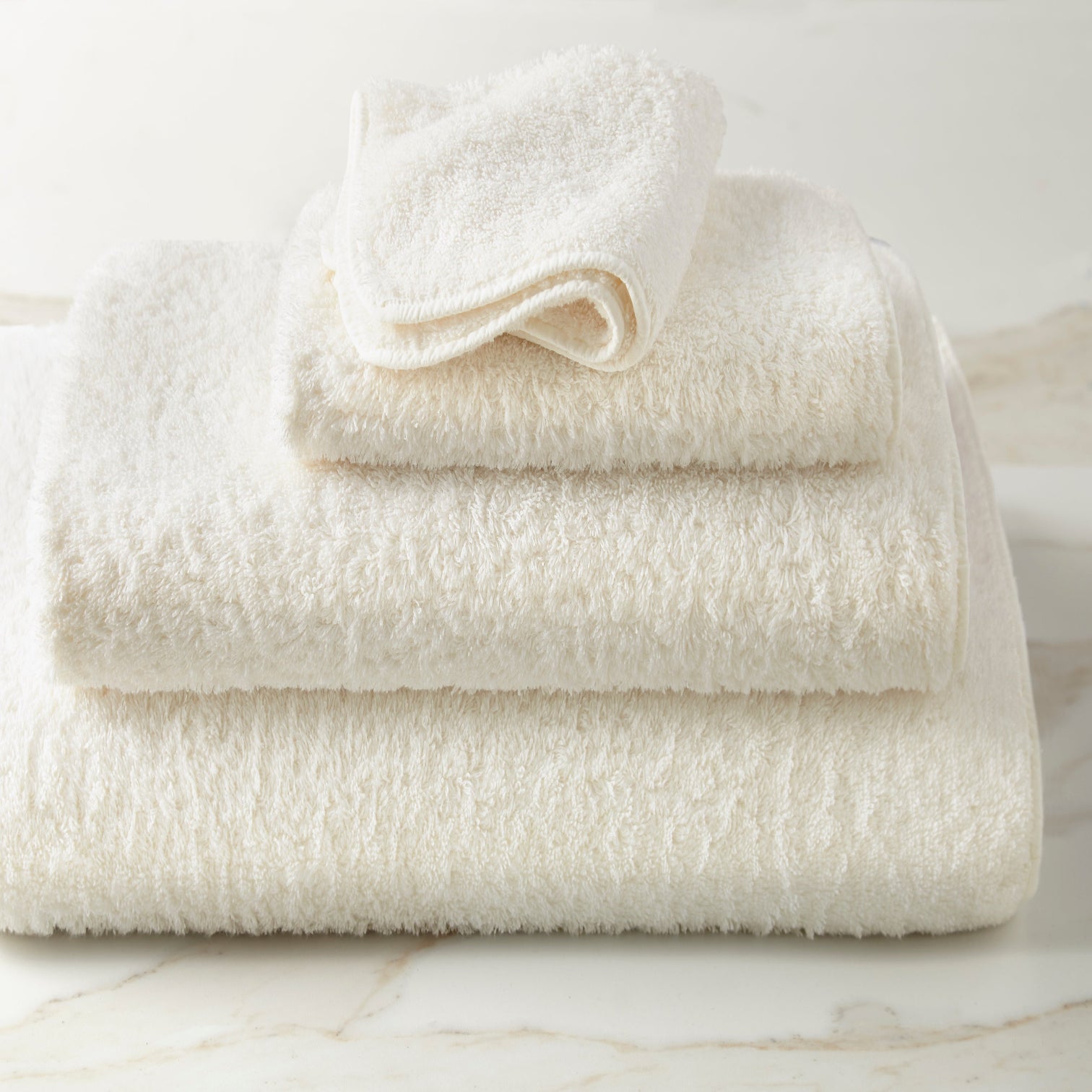 St. Tropez Hand Towel Ivory 17 x 30 by Lili Alessandra