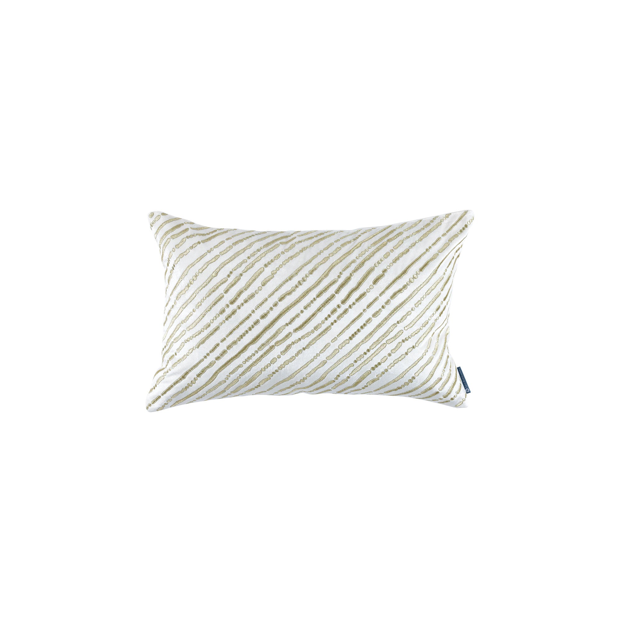 Sparkle Small Rectangle Pillow Ivory Velvet/Buff Embroidery 14X22 by ...