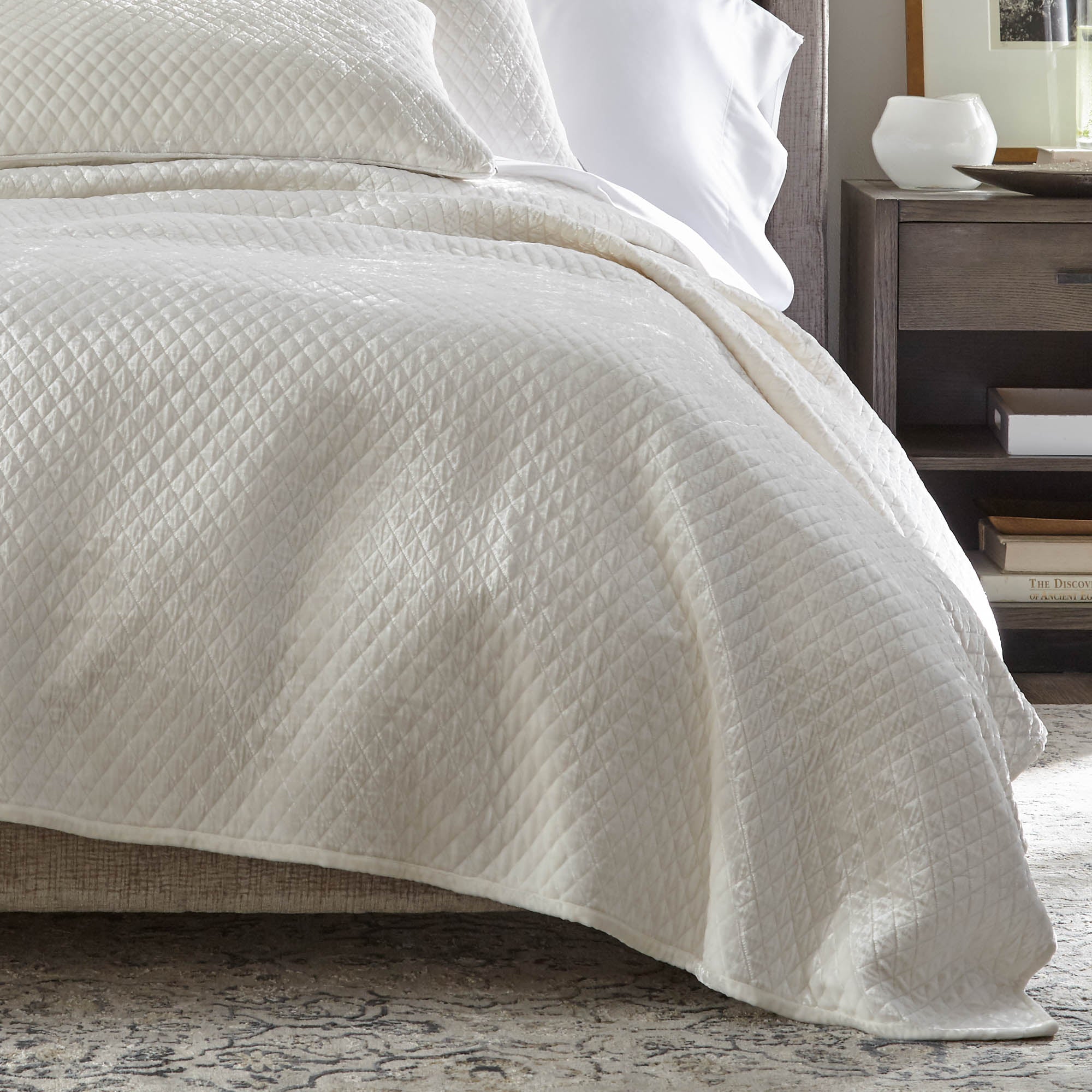 Enzo Ivory Coverlet King 112x98 by Lili Alessandra