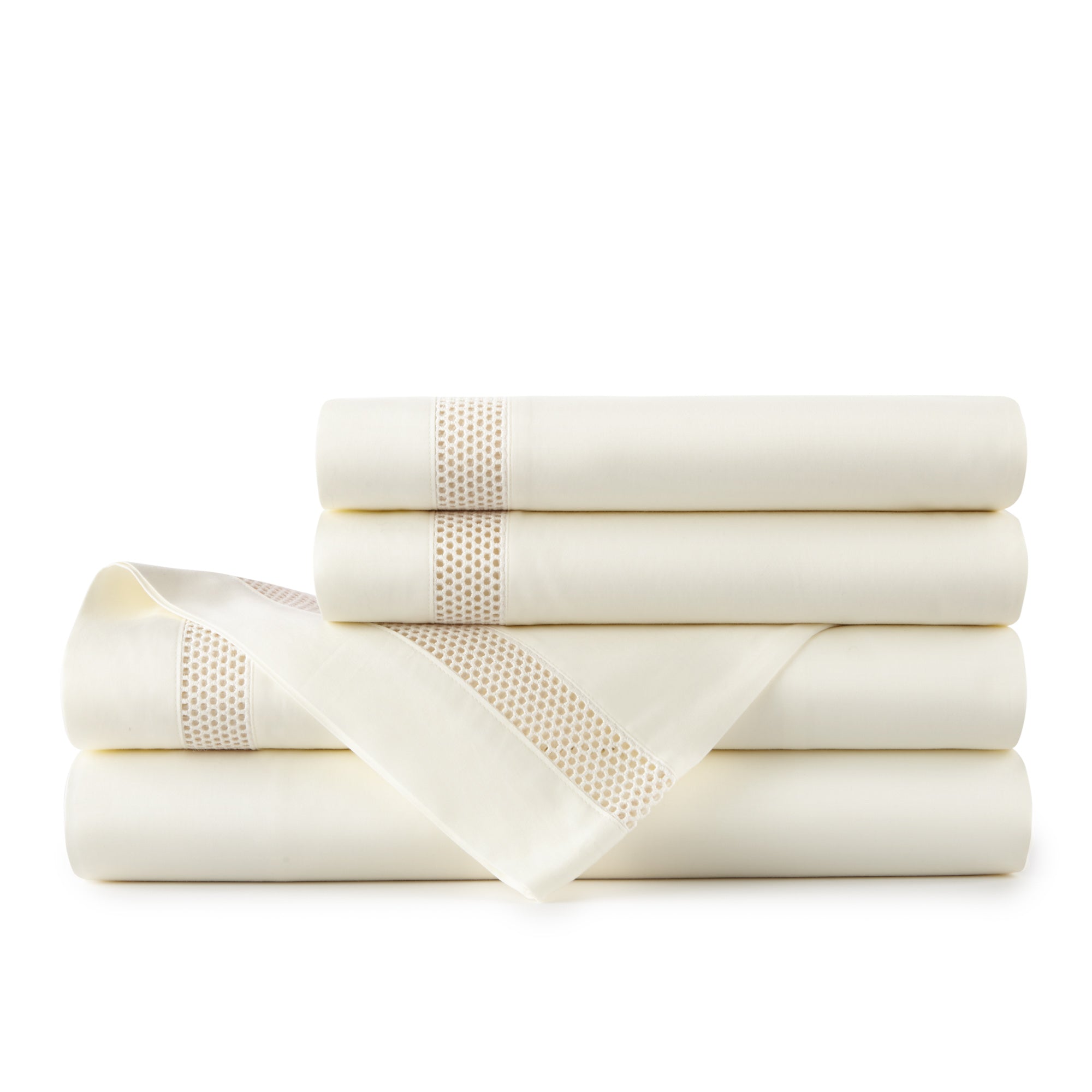 Vienna Ivory Sheet Set Queen by Lili Alessandra