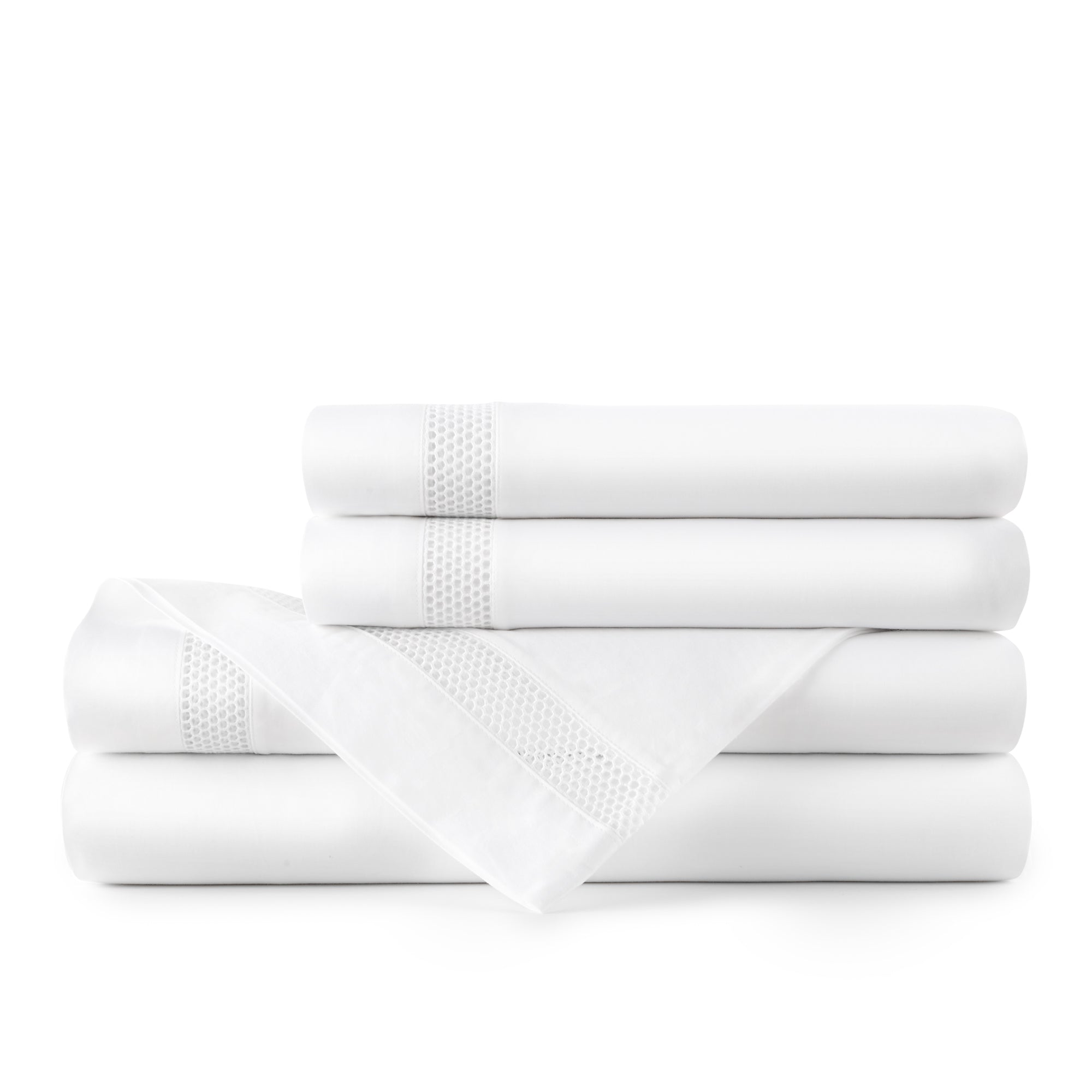 Vienna White Sheet Set Queen by Lili Alessandra