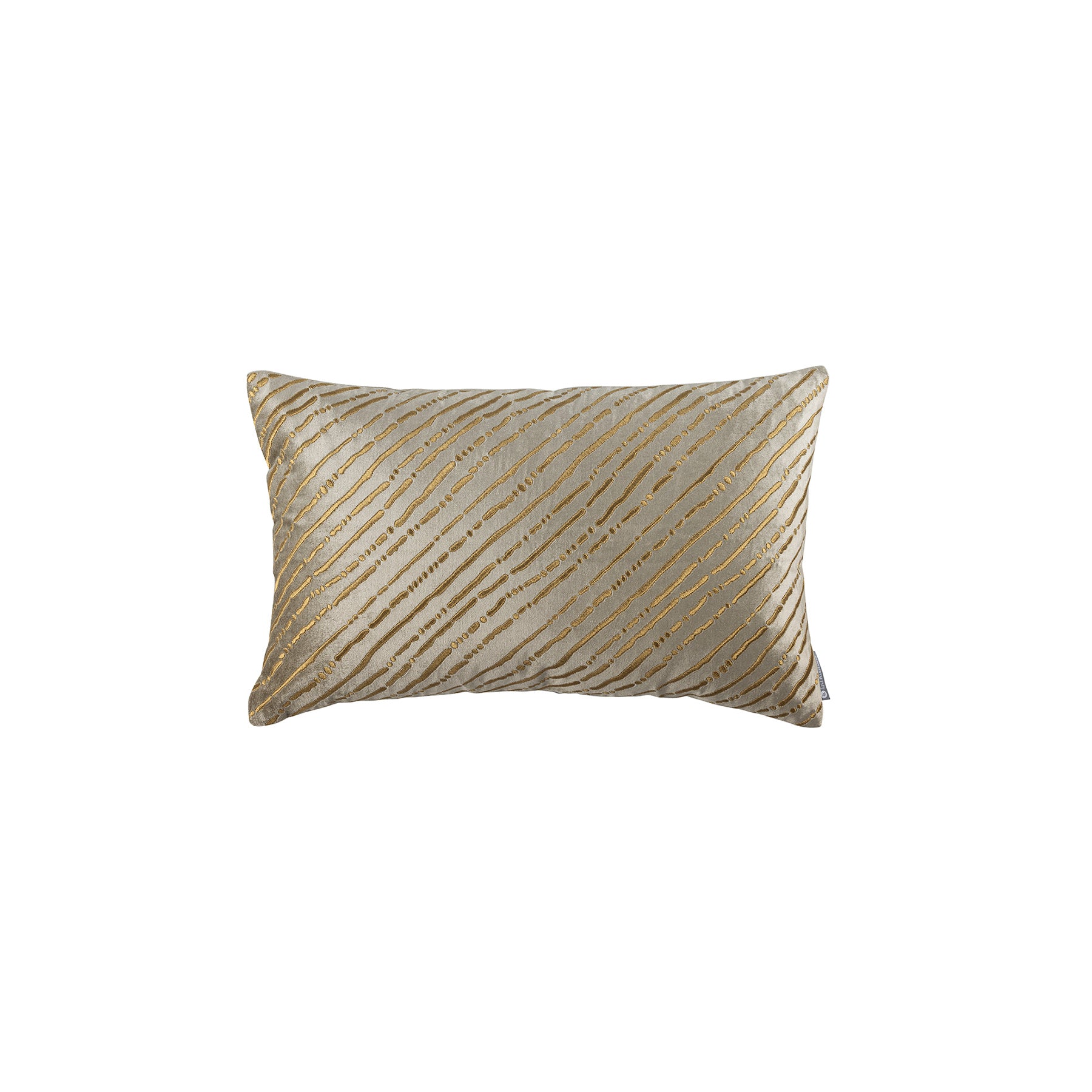 Sparkle Small Rectangle Pillow Buff Velvet/Gold Embroidery 14X22 by ...