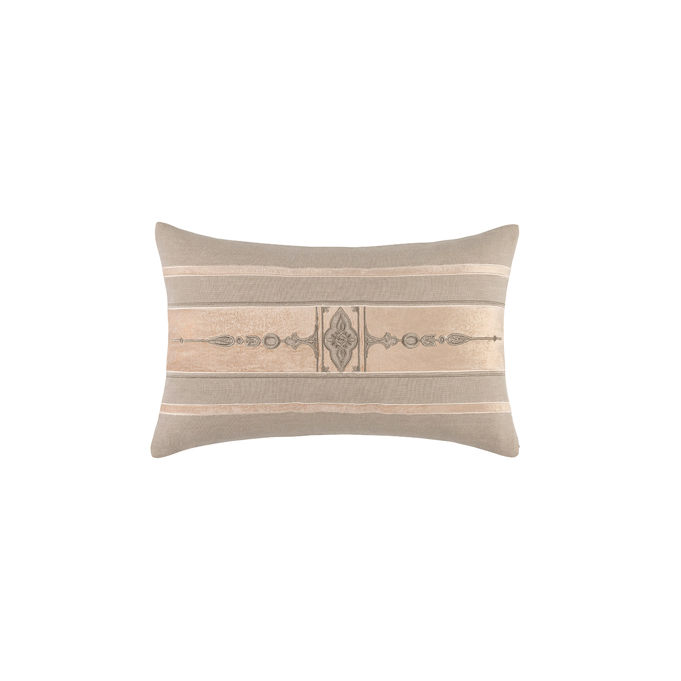 Eden Sm Rectangle Pillow Natural Salmon Dark Rice by Lili Alessandra