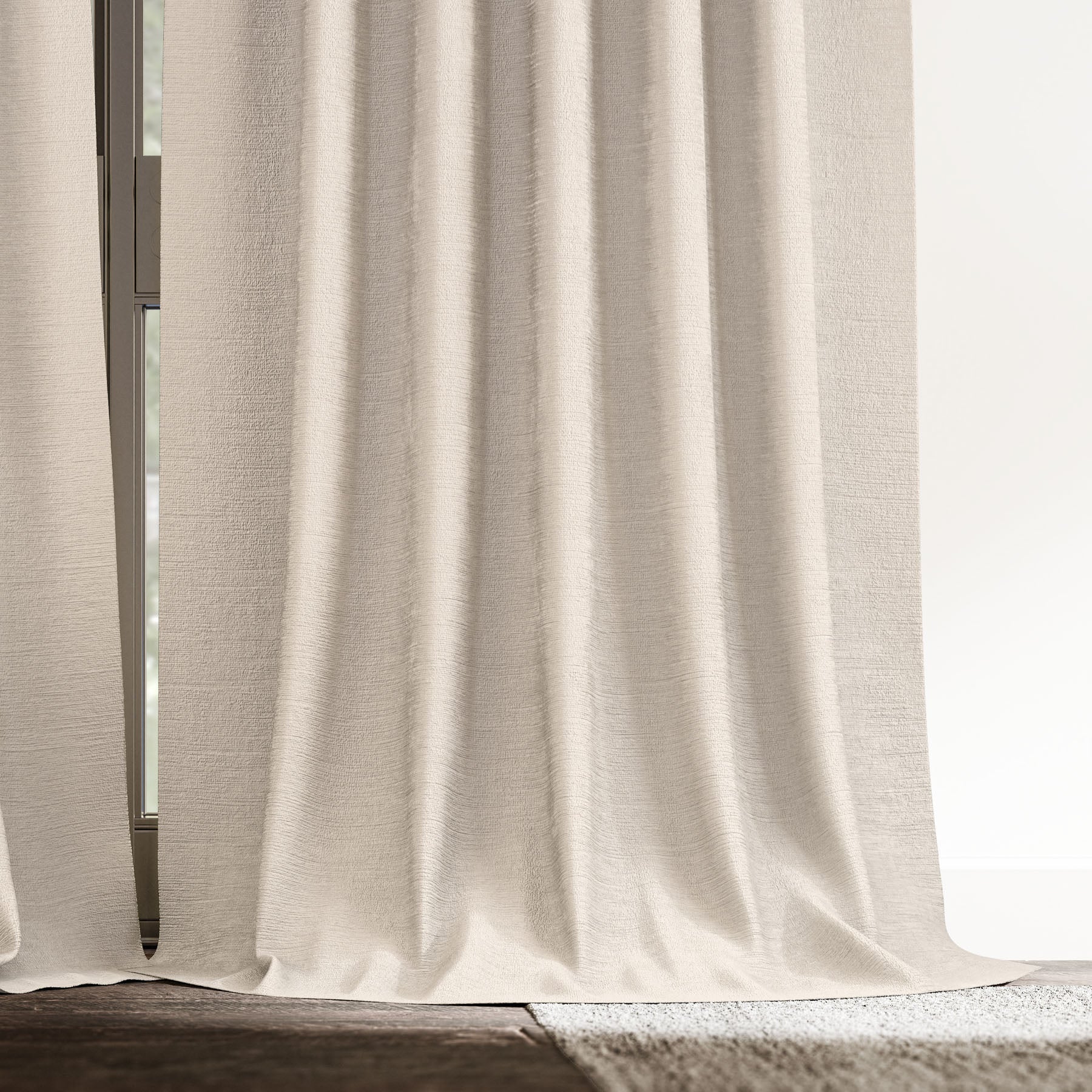 Ava Ivory Drapery Panels (Set of Two - 52x96) by Lili Alessandra